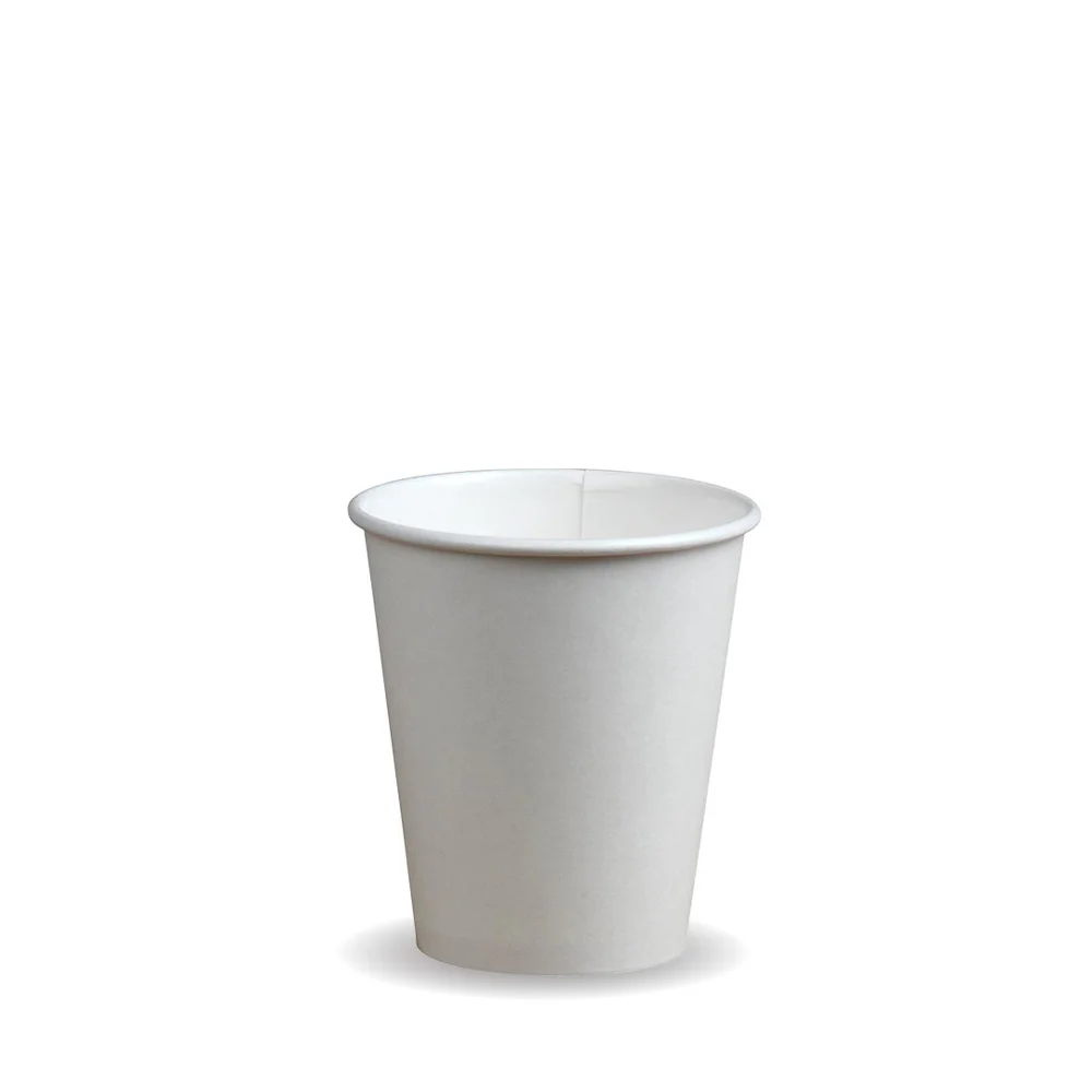 Single Wall Hot Cups - White - 6oz - (1000)