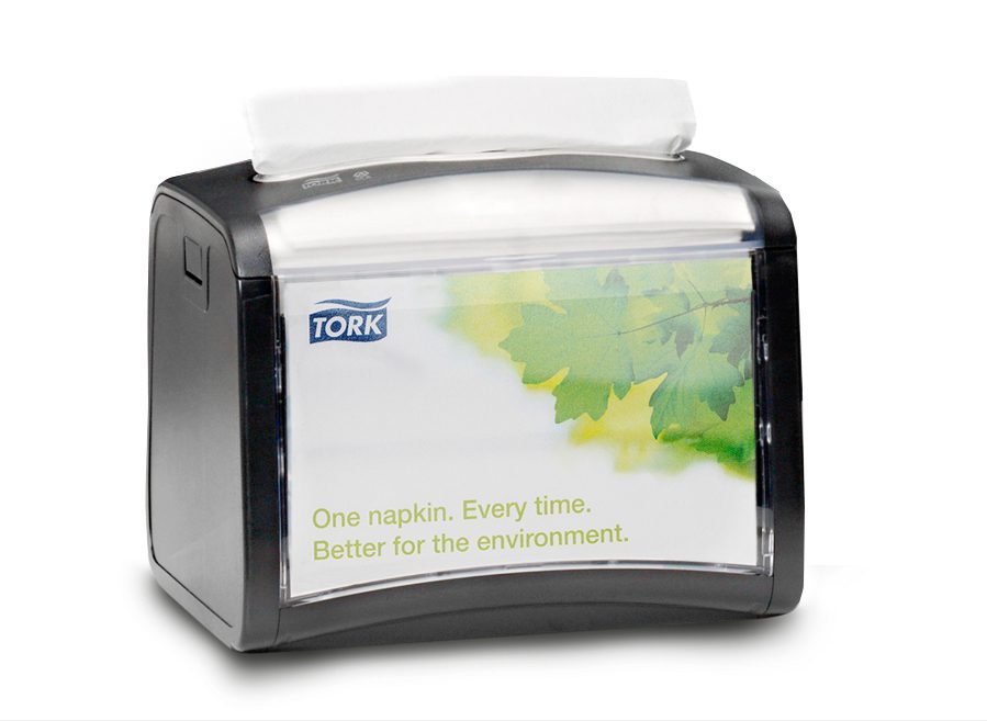Tork Xpressnap Black Tabletop Napkin Dispenser 201x156x150mm