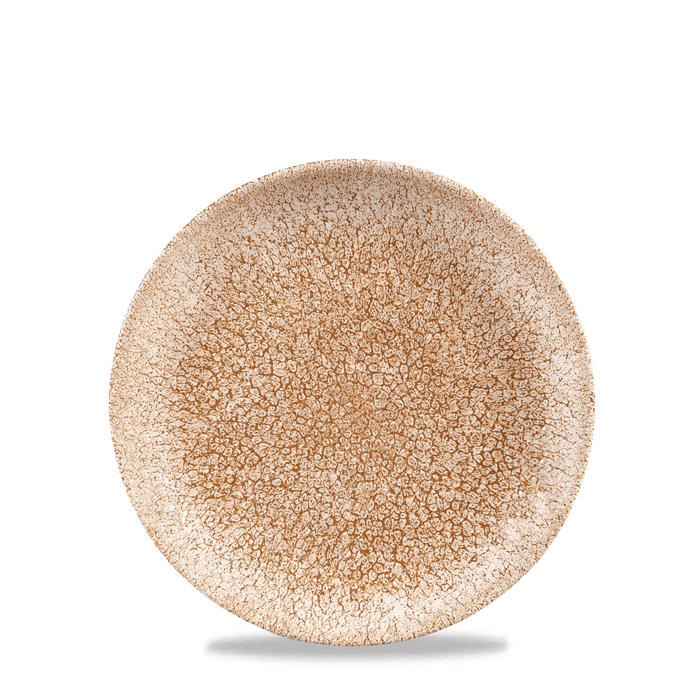 Churchill Raku Garnet Orange Coupe Plate