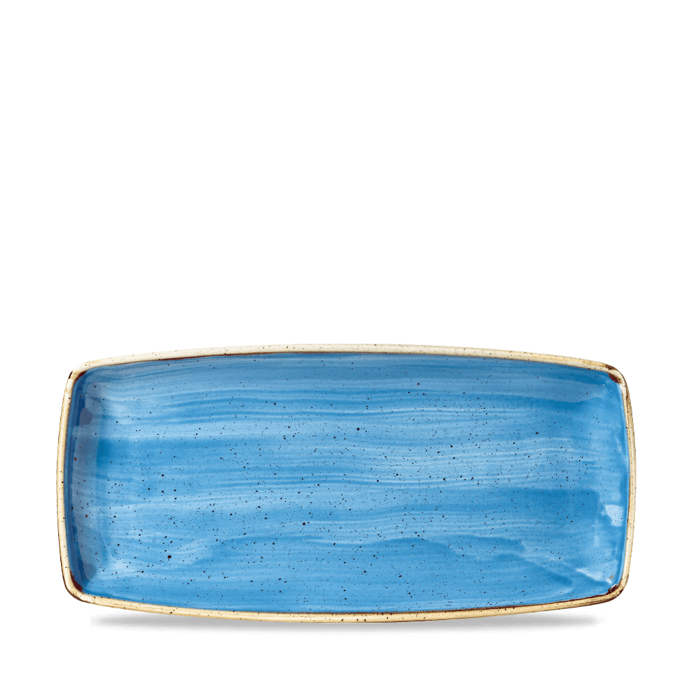 Churchill Stonecast Cornflower Blue Oblong Plate