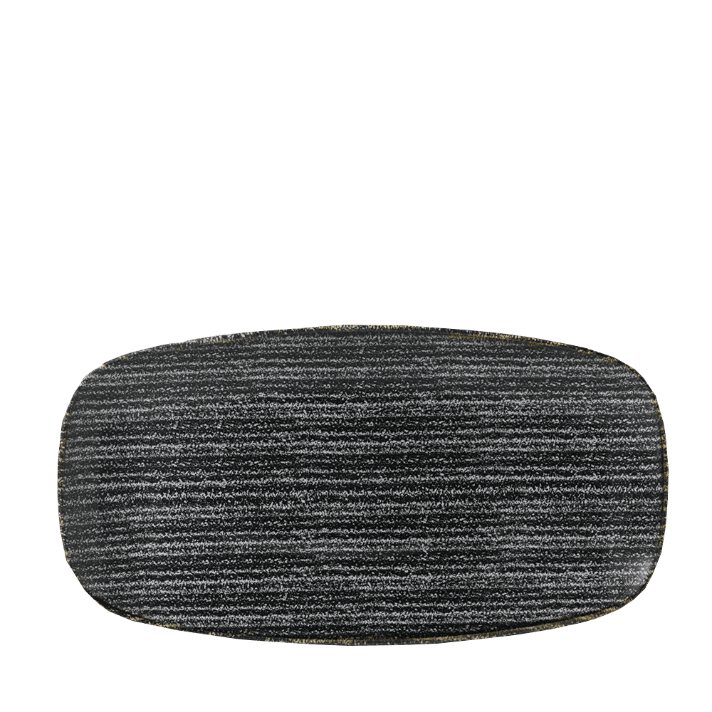 Churchill Studio Prints Charcoal Black Chefs' Oblong Plate No.3 29.8x1