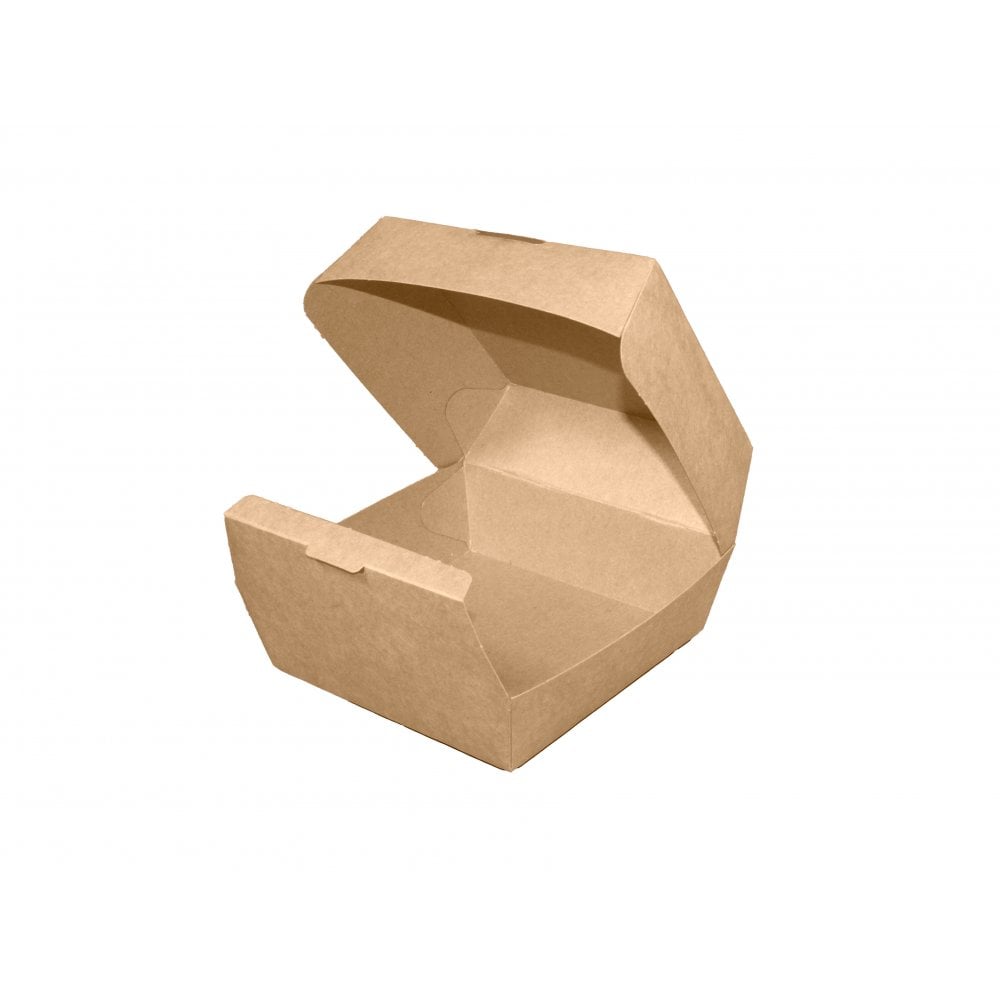 Green Planet Kraft Burger Boxes Clam (600) | Bulk Burger Boxes